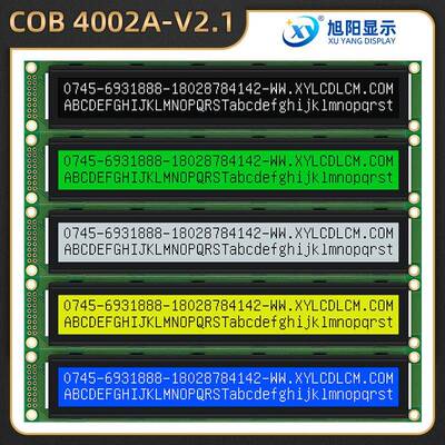 4002A蓝屏LCD液晶屏AIP31066兼容SPLC780D控制器40x2字符182x33.5