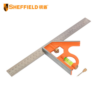 钢盾S079003多功能组合角尺多角度尺L型尺尺子12活动直角尺