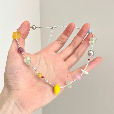 Vintage古着 Lemon Jade Chain项链