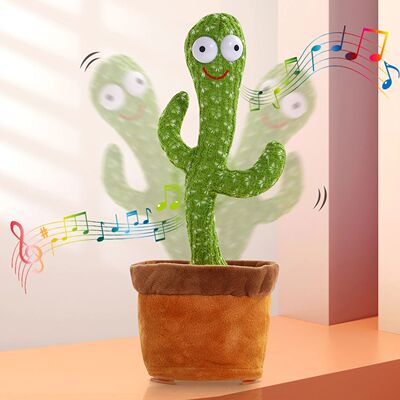 Rechargeable Dancer Cactus Glowing Dancing Electronic Plush