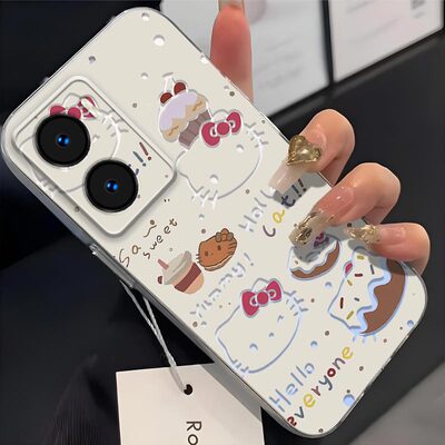 适用于vivo y35手机壳y35m镜头全包v2230a镂空KT猫防摔vivo卡通可爱超薄软壳高颜值凯蒂猫保护套简约个性新款