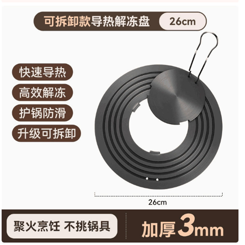 可拆卸导热盘家用解冻盘燃气灶煤气灶防烧黑锅导热板锅底隔热