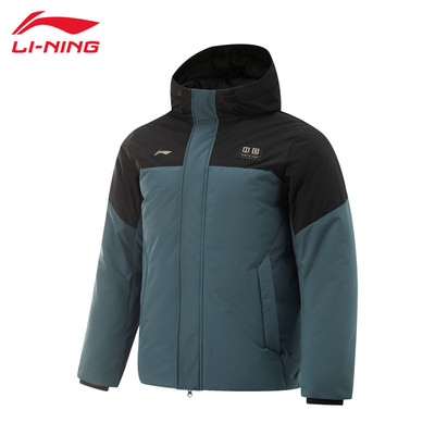 李宁羽绒服男户外冬季款鸭绒连帽