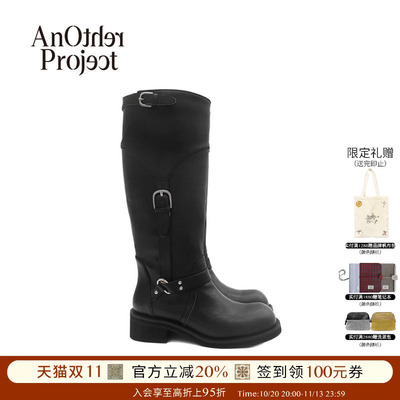 AnOtherProject复古风骑士靴