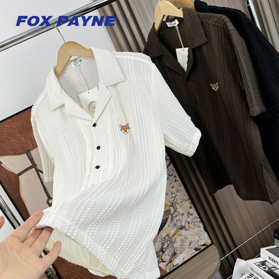 FOXPAYNE夏季通勤短袖衬衫男