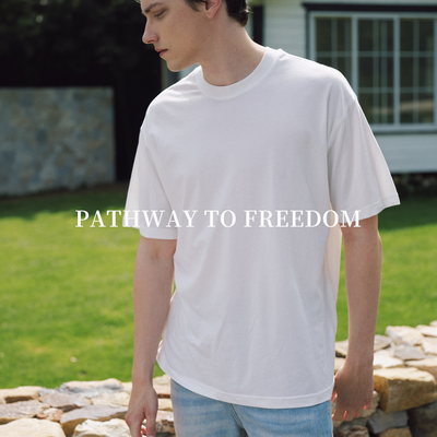 莱赛尔混纺爽肤透气圆领短袖纯色