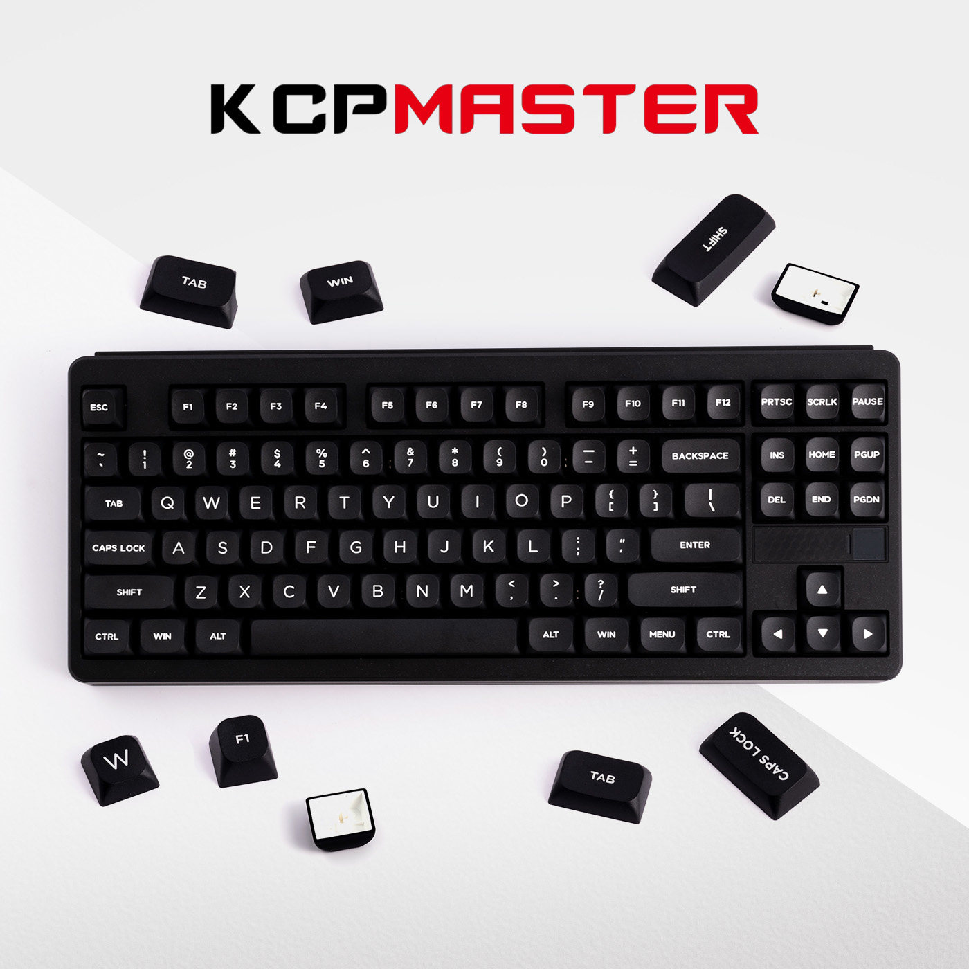 KCP键客工场MDA高度纯黑纯白磨砂PBT材质机械键盘帽热升华键盘帽