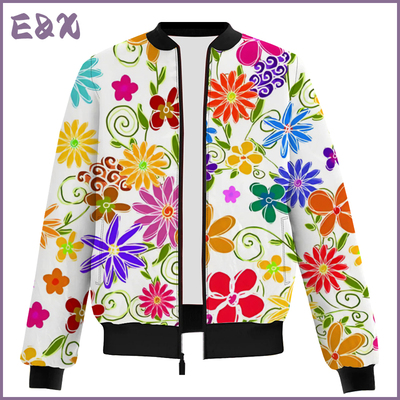 EandX Floral Coats Women Long Sleeve Fashion Flowers Jackets