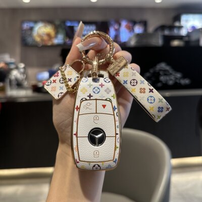 奔驰GLS450钥匙套GLE350/450轿跑AMGCLA35海外版4键进口壳包扣男