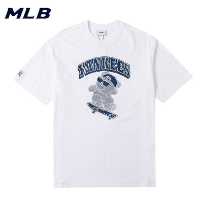 MLB男装女装短袖T恤新款时尚复古休闲服运动服半袖官方3ATSE0343