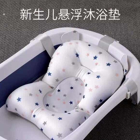 新生婴儿洗澡躺托宝宝悬浮浴垫神器浴盆浴网通用海绵网兜垫浴架坐