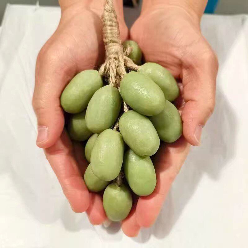 迷你版中东仿真青提手工编制葡萄串纯手工串香皂肥皂香薰皂伴手礼