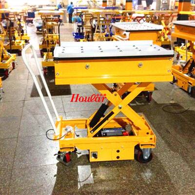 200kg滚珠台面式平台车MH-K70牛眼电动/手动液压升降平台车叉车