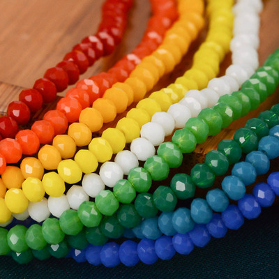 2*3/3*4mm编戒指车轮珠手链项链手机链串珠diy散珠水晶琉璃小珠子