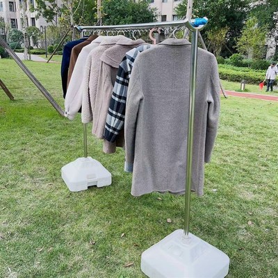 304不锈钢一楼庭院Y叉晒衣架顶楼阳台露天可日晒雨淋支架老式竹竿