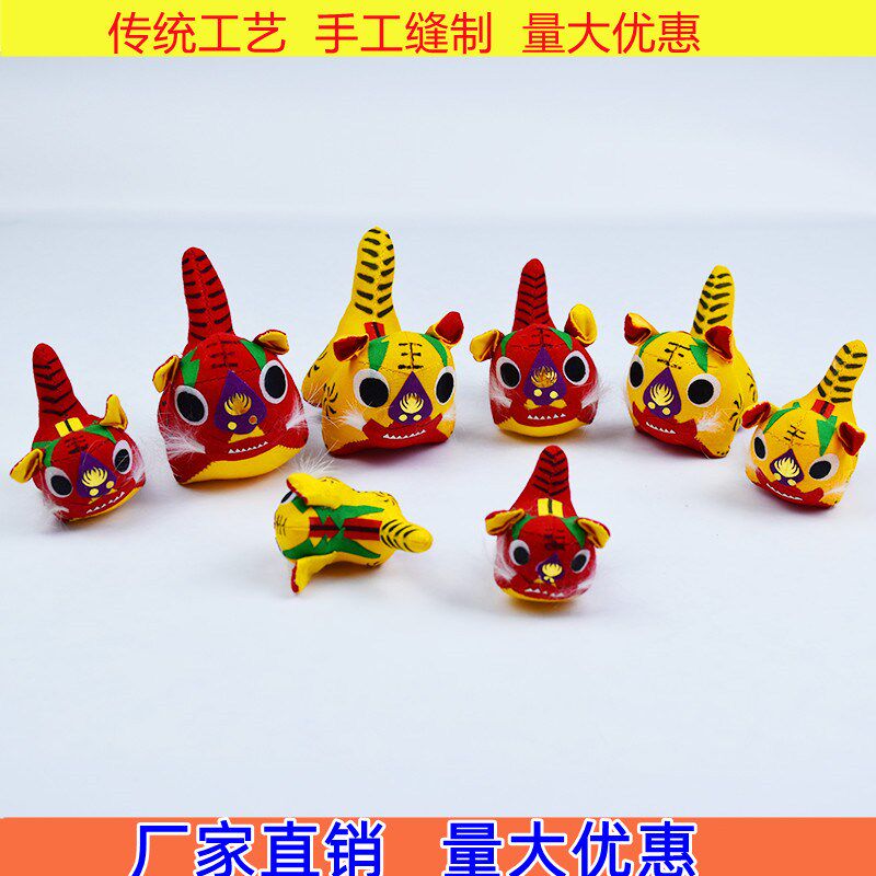 布老虎民间工艺品玩偶手工宝宝婴儿满月小礼品布艺刺绣中国风