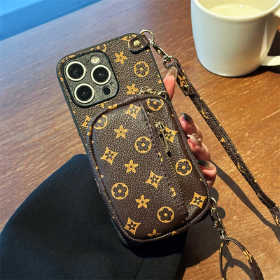 适用小米POCOM6Pro手机壳M6零钱包M5S斜跨M5挂绳M4Pro插卡M3商务m6可放卡Lite小众m5s时尚创意简约防摔高级感