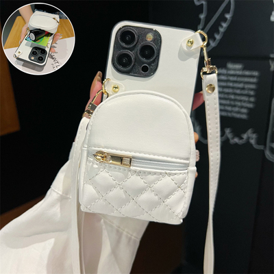 坎宁安适用于三星S24FE手机壳S25Ultra书包S30Plus斜跨绳S20可装钱GalaxyS22+零钱包s23FE口红包s21装卡创意