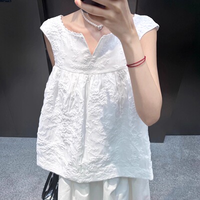 法式复古设计感提花休闲连衣裙女
