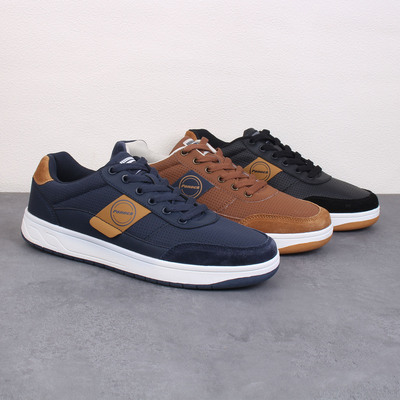 外贸出口单男士真皮复古滑板鞋低帮系带防滑耐磨休闲运动大码板鞋