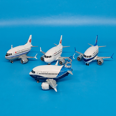 波音737MAX客机Q版卡通版仿真飞机模型合金成品摆件儿童玩具铁流