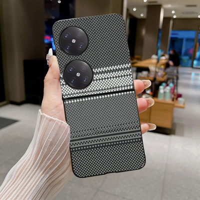 适用于华为pocket2手机壳凯夫拉纹PocketS碳纤维纹全包防摔poket2保护套折叠屏p50pocket商务新款外壳防摔
