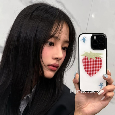 金玟池同款甜美可爱草莓手机壳