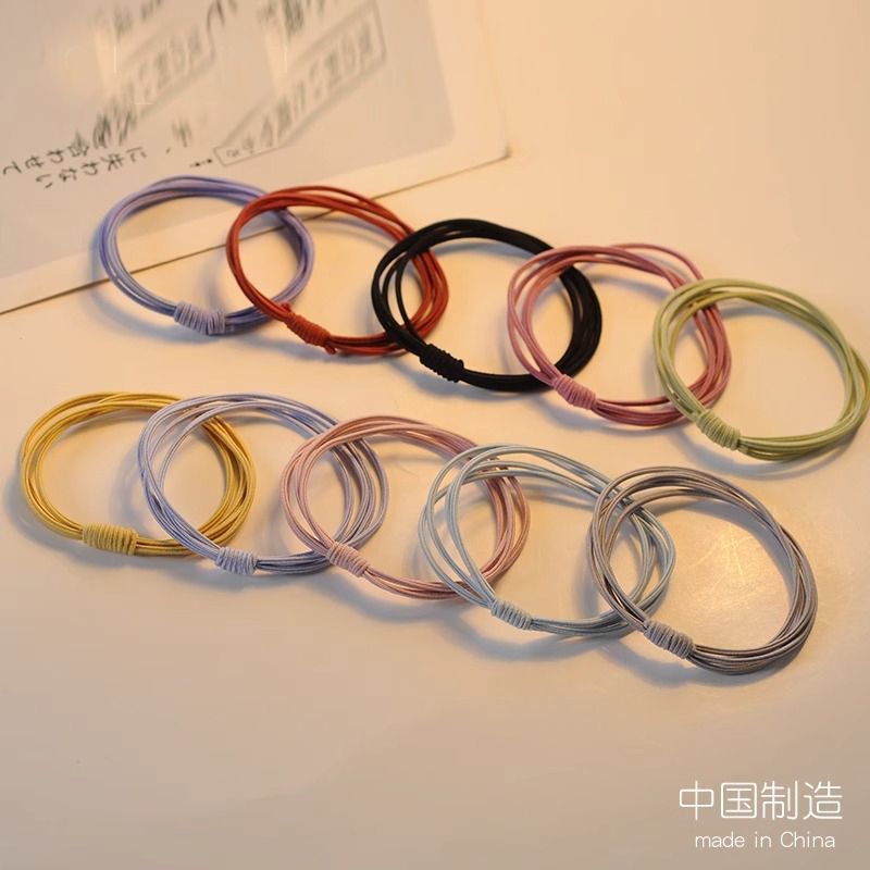 四股简约头绳橡皮筋女扎头发绳2025春夏新款气质马尾发圈高弹皮套