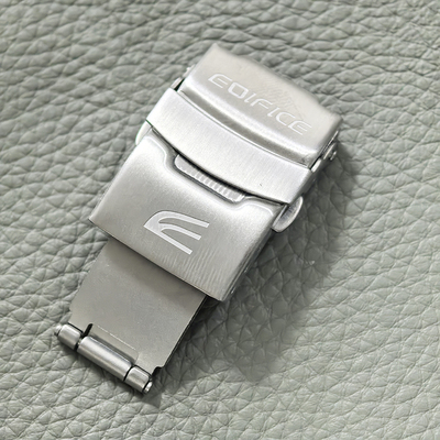 表扣适配卡西欧EF/EFR/MTP手表带卡扣保险钢带折叠华为watch5表带