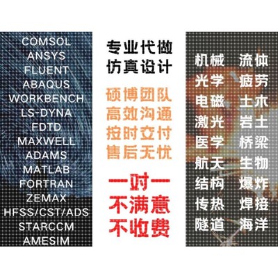 代做matlab/zemax光学/fdtd/comsol光学/cst/ads/hfss天线设计