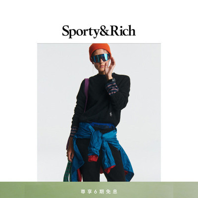Sporty&Rich Hiking系列女士经典百搭休闲简约风羊绒毛衣上衣
