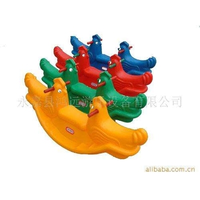 幼儿园塑料小马跷跷板户外游乐园儿童双人翘翘板室内摇马