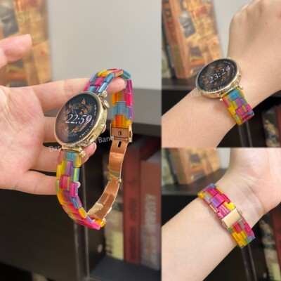 【优质低敏树脂】适用OPPOWatchX2Mini孙颖莎同款手表高质感树脂三株表带华为GT5女款GT4华为Fit3智能GT3夏天