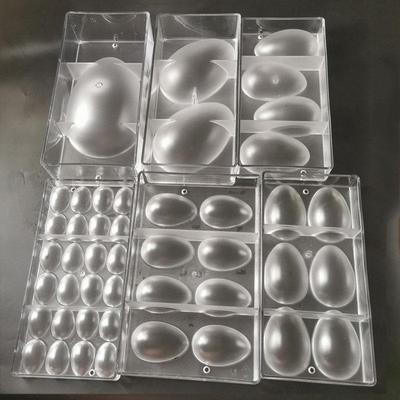 多规格覆活节彩蛋巧克力模具光滑面PC材料椭圆鸡蛋形模手工烘焙