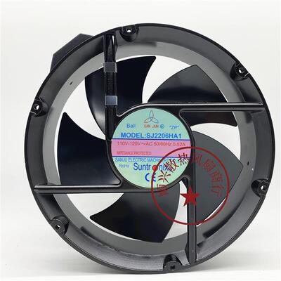 议价台湾三巨SJ2206HA2HA3HA1AC220V铁叶耐高温圆形轴流散热风扇