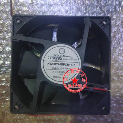 议价全新K1238Y24BPCB1b-7DC24V1.766A原装正品2线散热风扇12CM