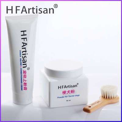 HFArtisan赛级梗犬上粉膏西高地美容粘粉霜上粉刷子拔毛刀刮毛刀