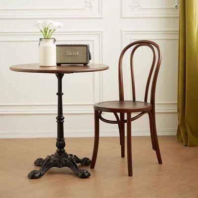 中古实木椅餐家用美式法式奢复古椅子北藤ONF编餐桌椅餐厅欧靠轻J