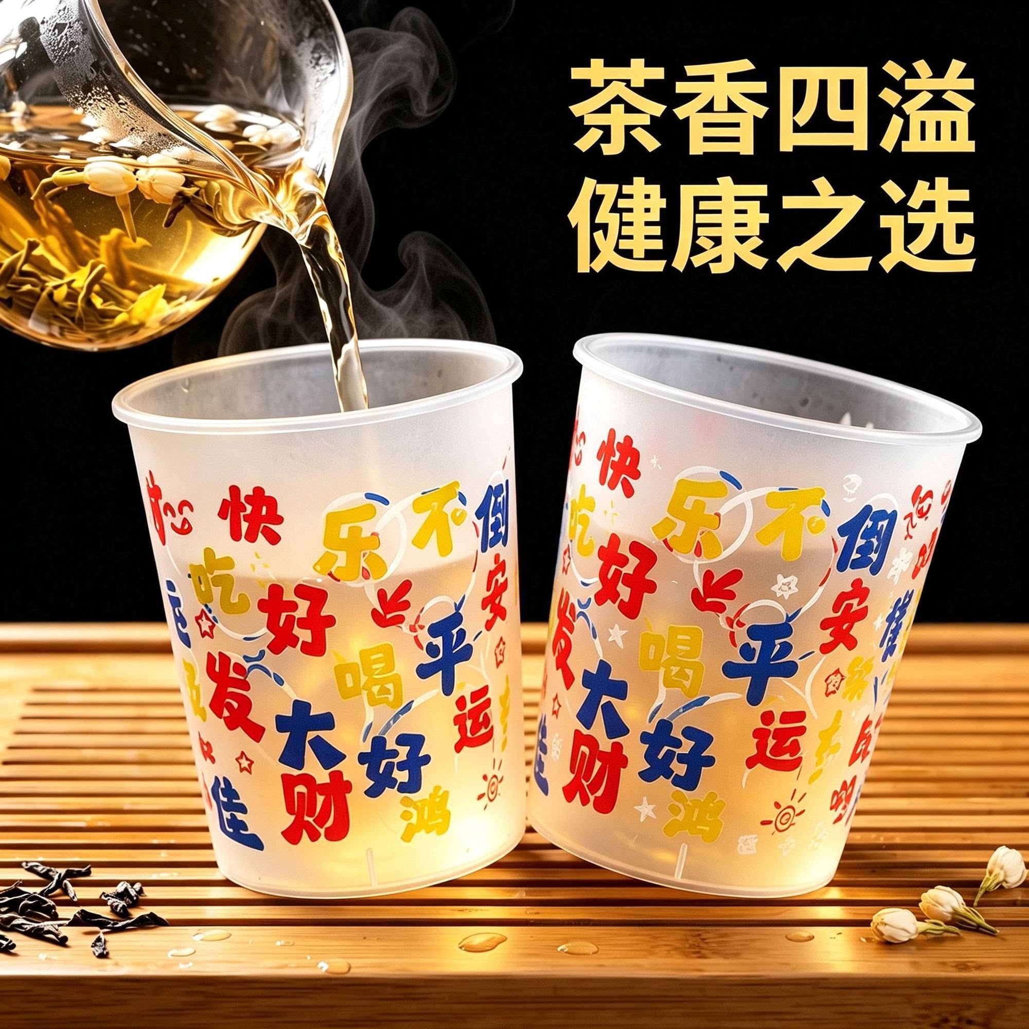 一次性航空杯食品级PP加厚硬质塑料太空杯耐高温茶杯饮料水杯酒