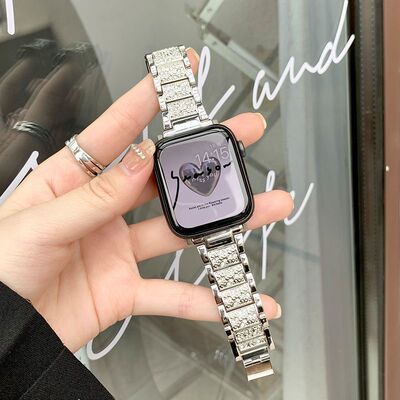 满钻闪耀适用Apple苹果iWatchS9Ultra8代7654321手表带金属满钻小