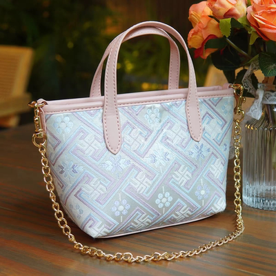 【万吉·玲珑】非遗壮锦包民族风mini托特包中式国风水桶包B5009