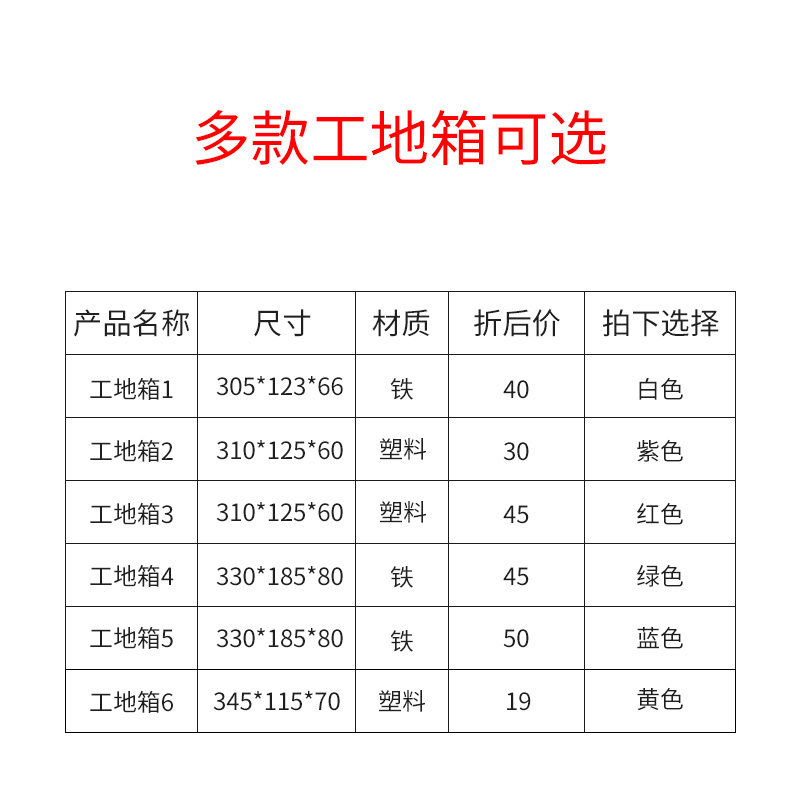 工地插座配电箱临时移动手提式五孔面板漏电耐摔金属 电源箱220V