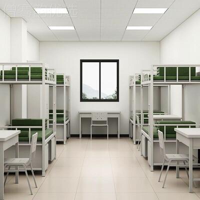 14款制式具加厚带锁储卫物双XYB层床制内务柜钢干部门营双层床更