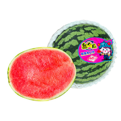 顺丰甘美4K西瓜1个约5~6斤新鲜水果高端红肉软籽大西瓜非麒
