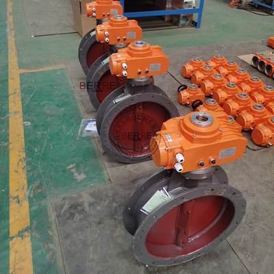 江苏贝尔精小型无源开关电动法兰通风蝶阀 烟道除尘电动阀