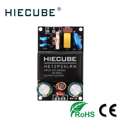 ACDC开关电源模块220v转12v2a隔离稳压小型DEMO板带EMC滤波CE认证