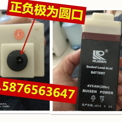 RUISEN电池圆孔头4V5AH/20HR RUISEN BATTERY 计价秤 电子称电瓶