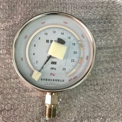 双刻度精密压力表   直径150mm 0.4级 压力25MPA 3600psi YB-150A