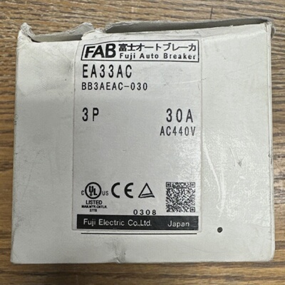 FUJI ELECTRIC BB3AEA030 BB3AEAC030 3P 30A 440VAC WAUXILIARY