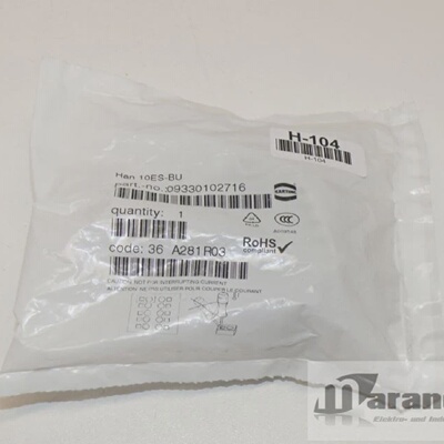 议价NeuOvp Harting 10 EsBu Buchseneinsatz  0933301027716 09